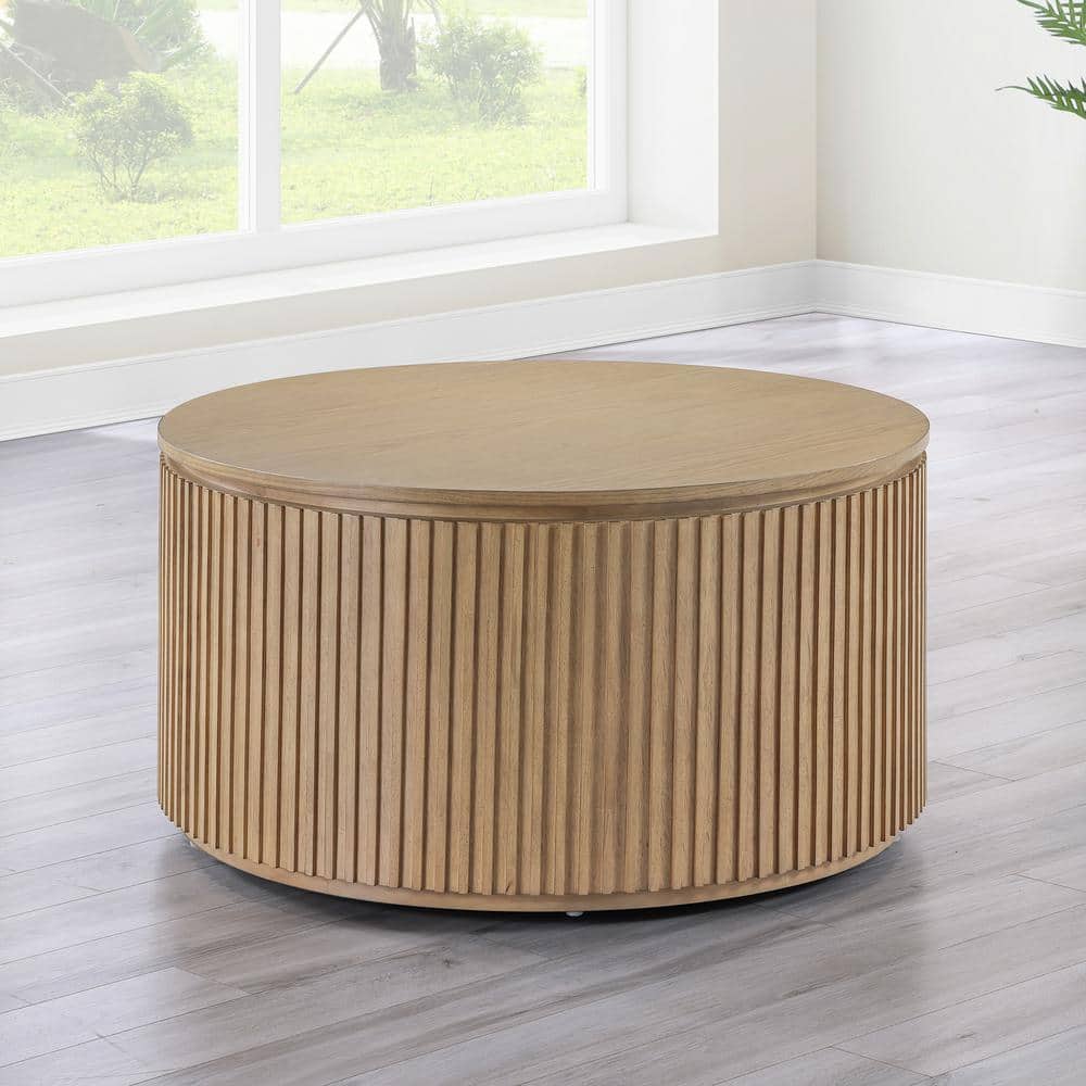 Steve Silver Colvin 36 in. Brown Round Coffee Table COL100NC - The Home ...