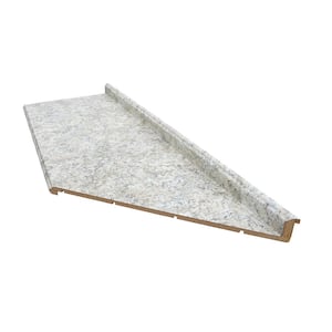 Hampton Bay 10 ft. Right Miter Laminate Countertop in Typhoon Ice with ...