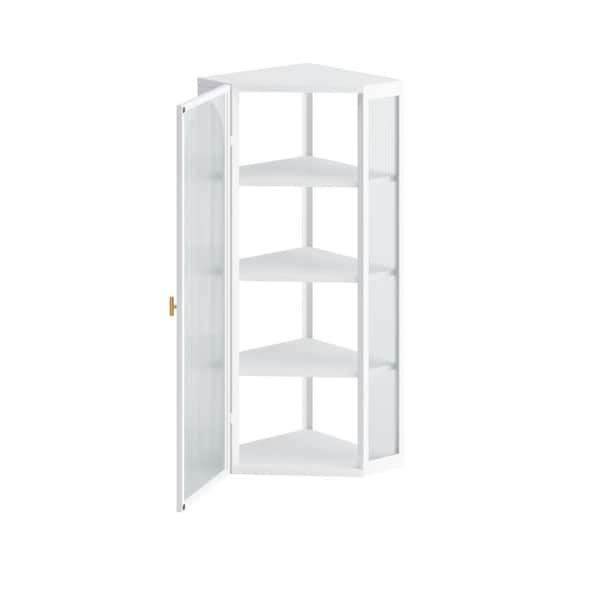 White bathroom corner wall cabinet store