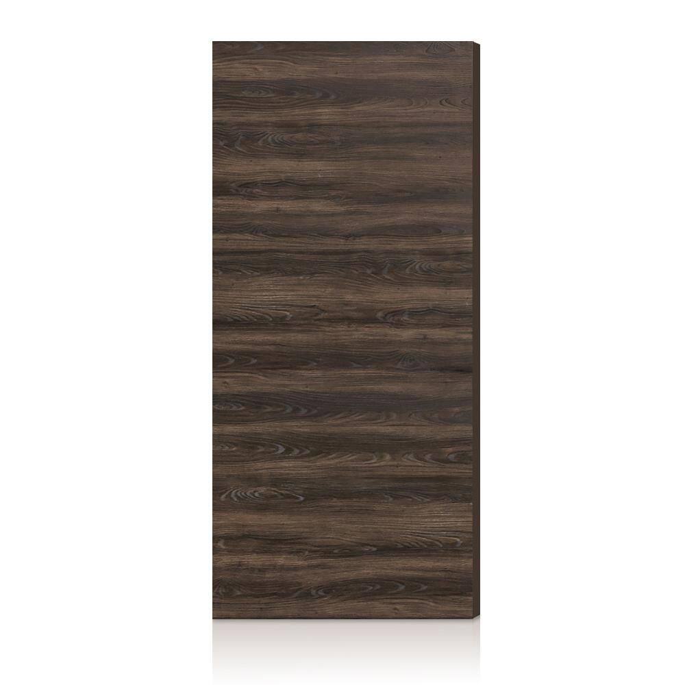 CALHOME 30 in. x 86 in. Walnut Texture Flush Hollow Core Composite ...