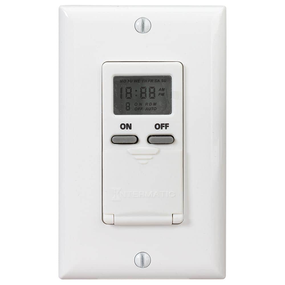 Intermatic 15 Amp Decorator Auto-Off In-Wall Digital Timer EI500WC ...