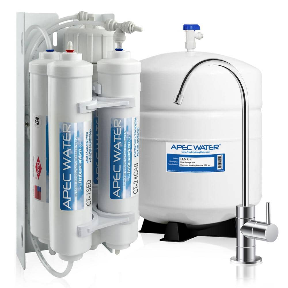 APEC Water Systems Ultimate Compact 4-Stage Under-Sink Reverse Osmosis ...