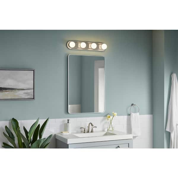 Hampton Bay Midford 24 in. 4-Light LED 5CCT Vanity Light with ...