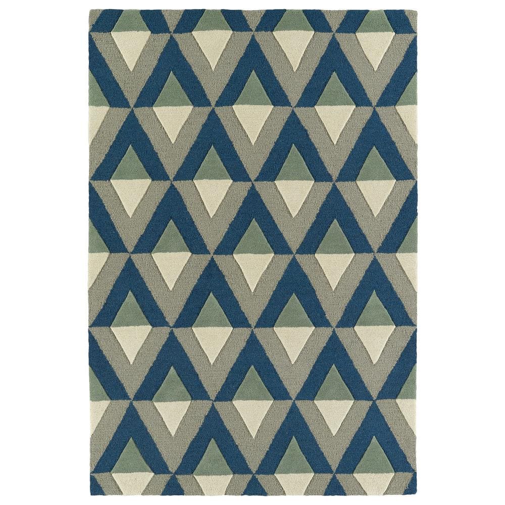 Kaleen Spaces Blue 5 ft. x 7 ft. Area Rug SPA06-17-57 - The Home Depot