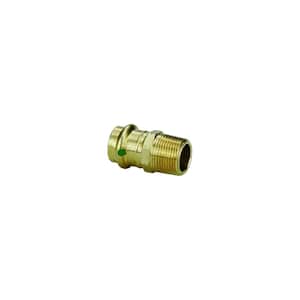 Viega ProPress 1-1/2 in. Press x 1-1/2 in. MPT Zero Lead Bronze Adapter ...