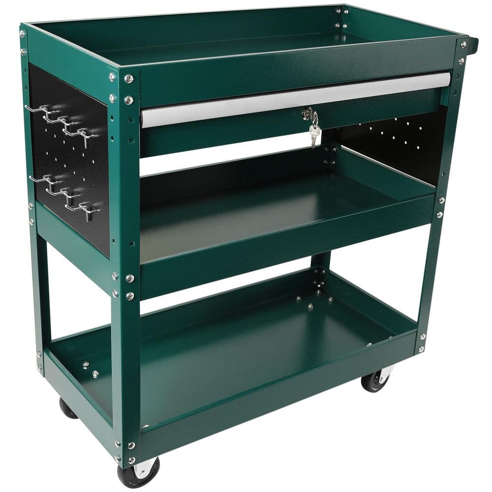 Otryad 3 Tier Rolling Tool Cart, Heavy Duty Utility Cart Tool Organizer ...