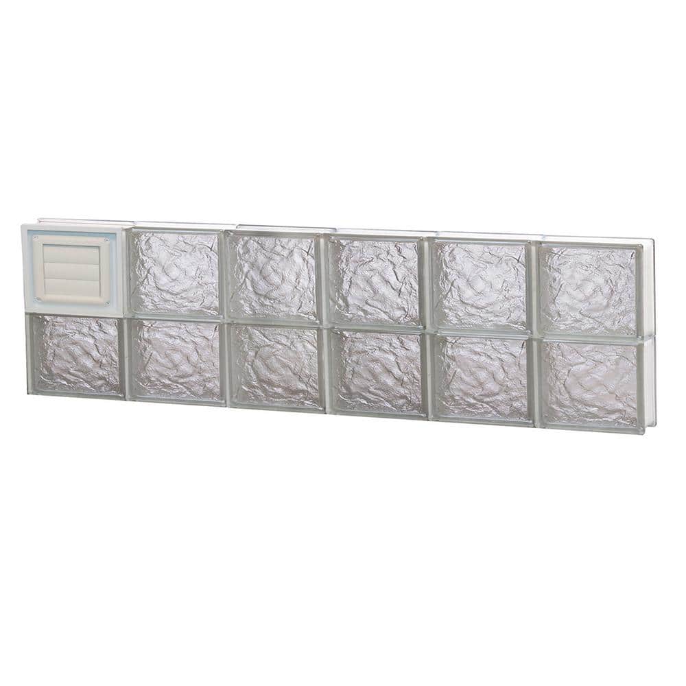 Clearly Secure 46.5 in. x 11.5 in. x 3.125 in. Frameless Ice Pattern ...
