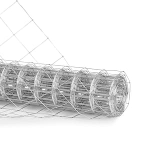Fencer Wire 4 ft. x 100 ft. 16-Gauge Galvanized Welded Wire Fence with ...