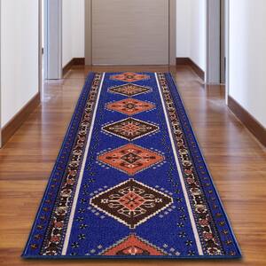 PLAYA RUG Cubes Abstract Black 26 in. W x 29 ft. L RunnerRug/Stair ...