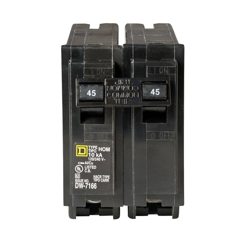 Reviews for Square D Homeline 45 Amp 2-Pole Circuit Breaker | Pg 1 - The Home Depot
