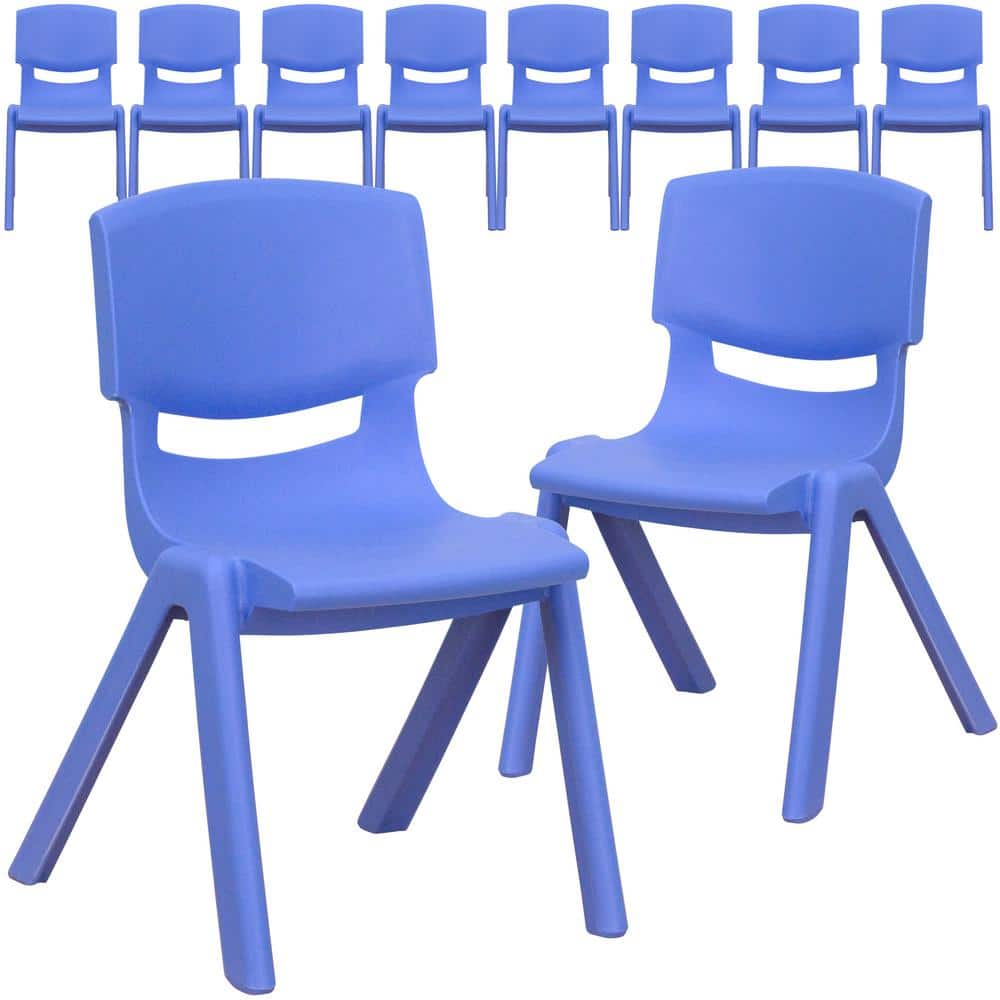 Carnegy Avenue Blue Whitney 12 in. H Plastic Stackable School Chairs ...