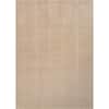 Beverly Rug Serenity Beige Solid 5 ft. x 7 ft. Modern Non Skid Soft ...