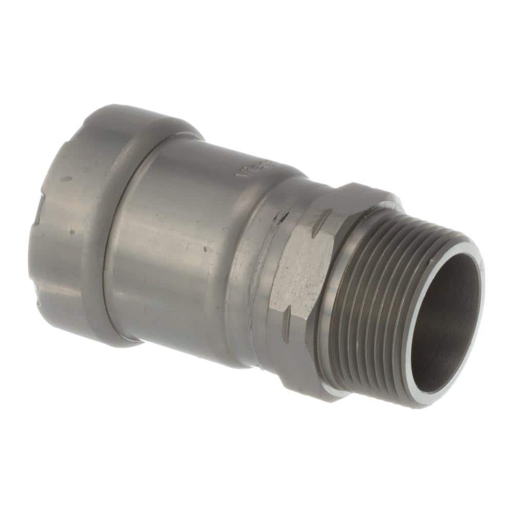 Viega MegaPressG 1-1/4 in. Press x 1-1/4 in. MPT Carbon Steel Adapter ...