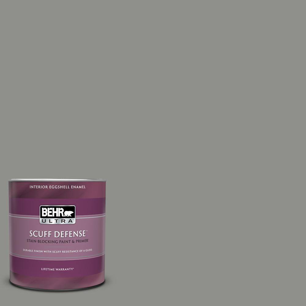 BEHR ULTRA 1 qt. #PPU24-20 Letter Gray Extra Durable Eggshell Enamel ...
