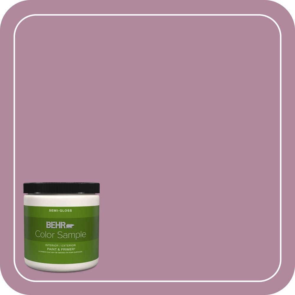 BEHR PREMIUM PLUS 8 oz. #690D-5 Winsome Rose Semi-Gloss Interior ...