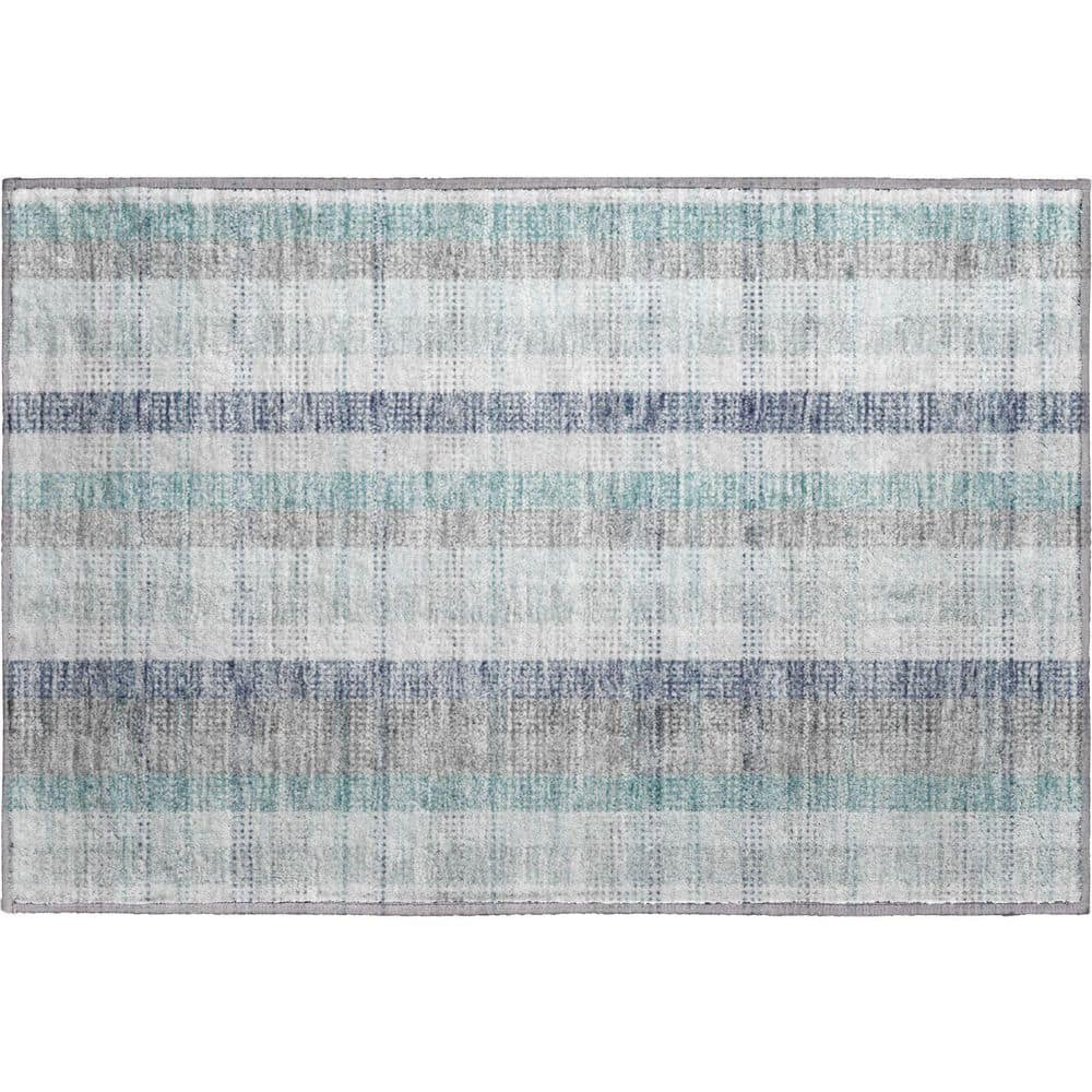 Addison Rugs Mayfield Premium Machine Washable Abstract AMF966 Silver 1 ...