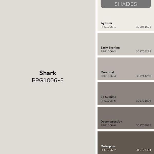 Glidden Premium 1 gal. PPG1006-2 Shark Satin Exterior Latex Paint ...