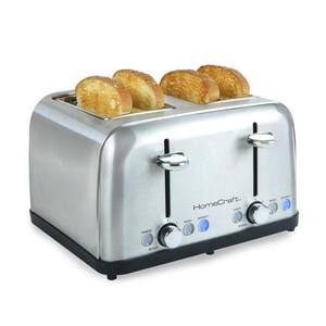 Costway 4-Slice Stainless Steel Extra-Wide Slot Toaster with Warming ...