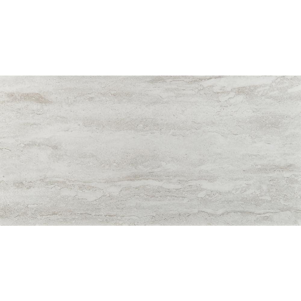 MSI Nyon Gray 12 in. x 24 in. Polished Porcelain Floor and Wall Tile (2 ...