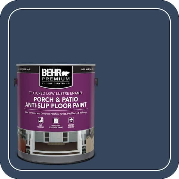 BEHR PREMIUM 1 gal. #MQ5-54 Compass Blue Textured Low-Lustre Enamel ...