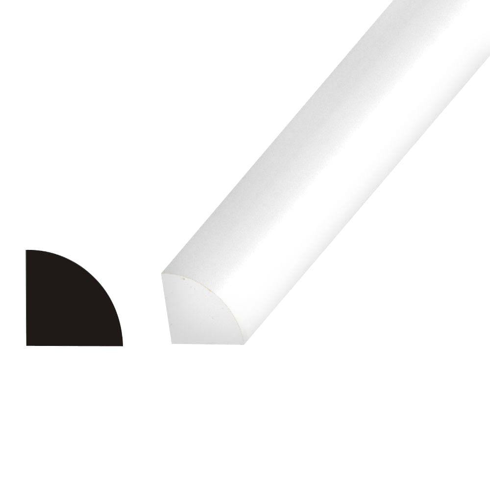 3/4 in. x 3/4 in. Composite Plastic Quarter Round Moulding TM105 - The ...