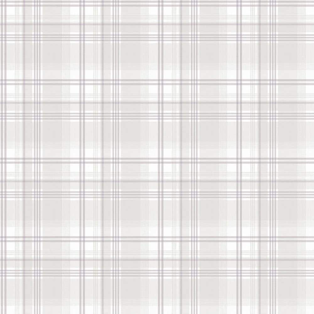 Nordic Elements Beige Plaid Design Matte Finish Non-Pasted Non-Woven ...