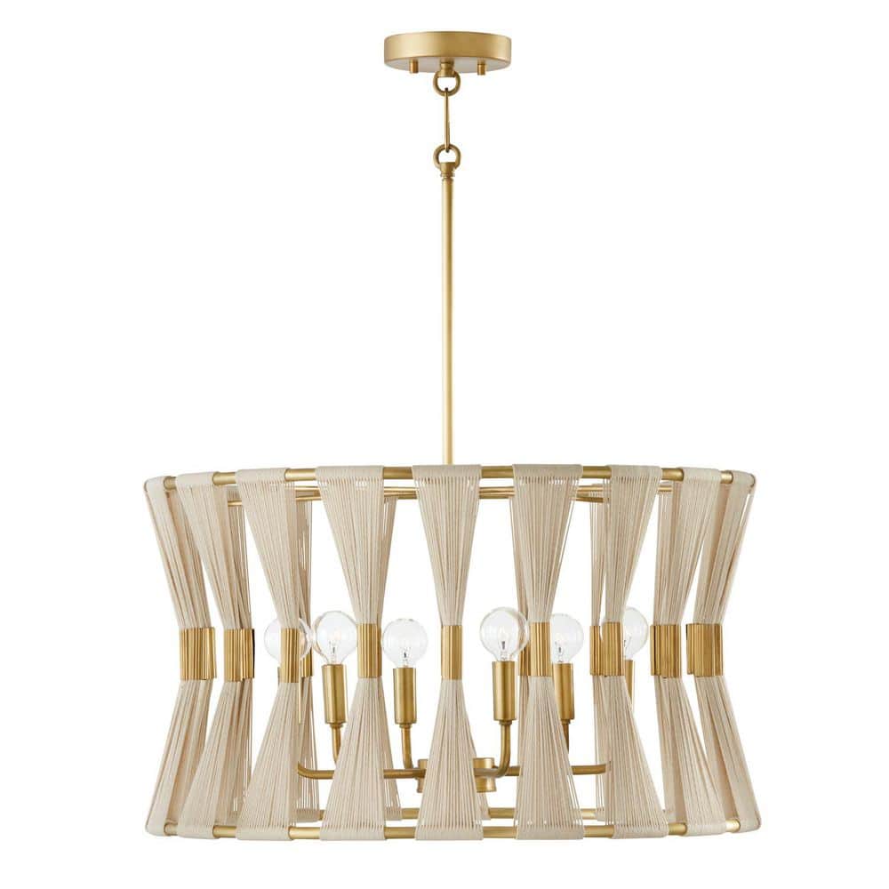 Capital Lighting Fixture Company Bianca 60-Watt 6-Light Bleached ...