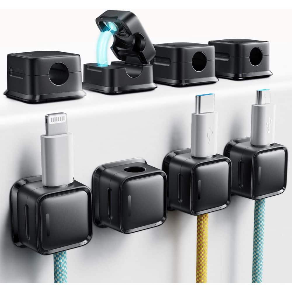 OBJLGEV Magnetic Desk Cable Clips Cord Organizer Holder Strong Adhesive ...