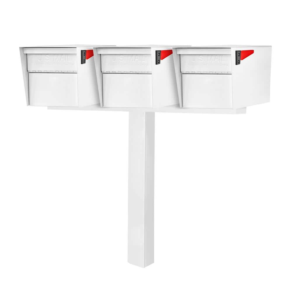 Mail Boss Mail Manager Street Safe X3 Rear Locking Mailbox Combo Kit ...