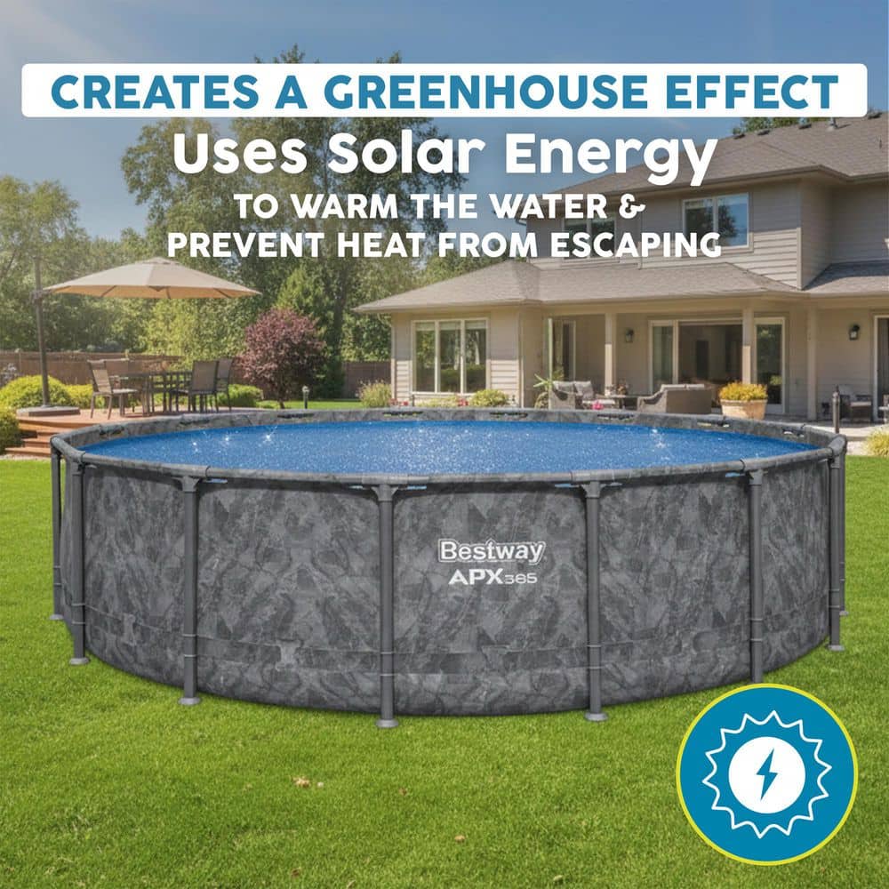 Bestway Flowclear 18' Round Solar Pool Cover for Above Ground Pools ...