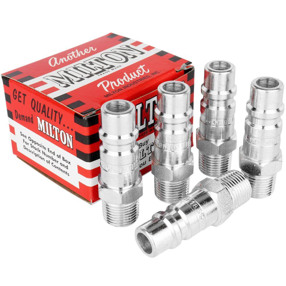 Milton Industries, Inc. 3/8 in. MNPT G Style Plug (5-Piece) 1859 - The ...