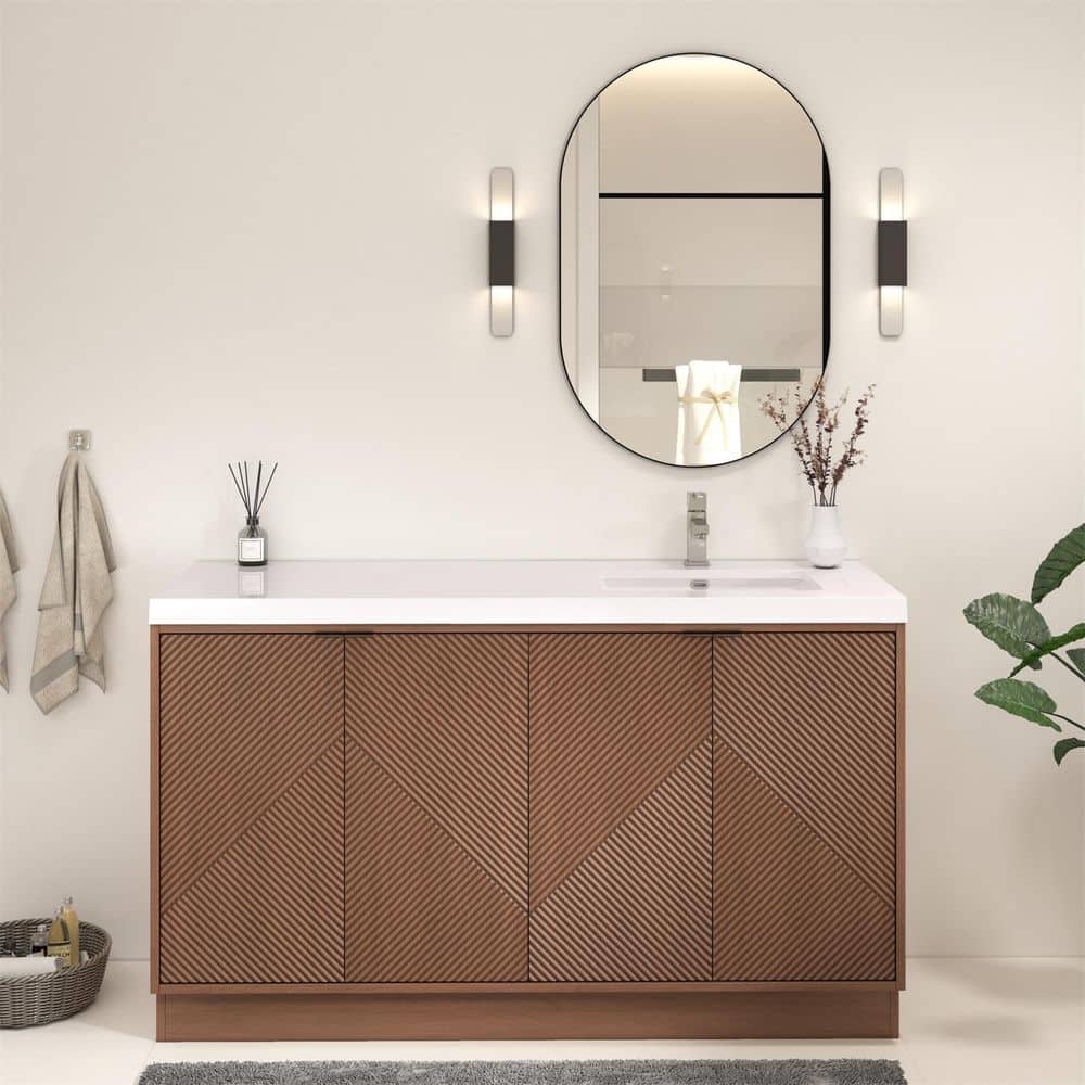 BV Better Vanity Mason 59 in. W x 20 in. D x 35 in. H Single Sink ...