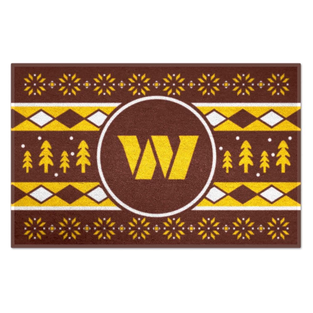 FANMATS Washington Commanders Holiday Sweater Maroon 1.5 ft. x 2.5 ft ...