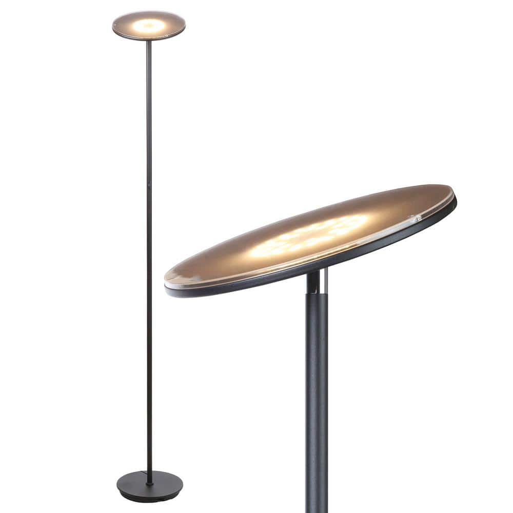 Brightech Sky Flux 67 in. Classic Black Industrial 1-Light Dimmable and ...