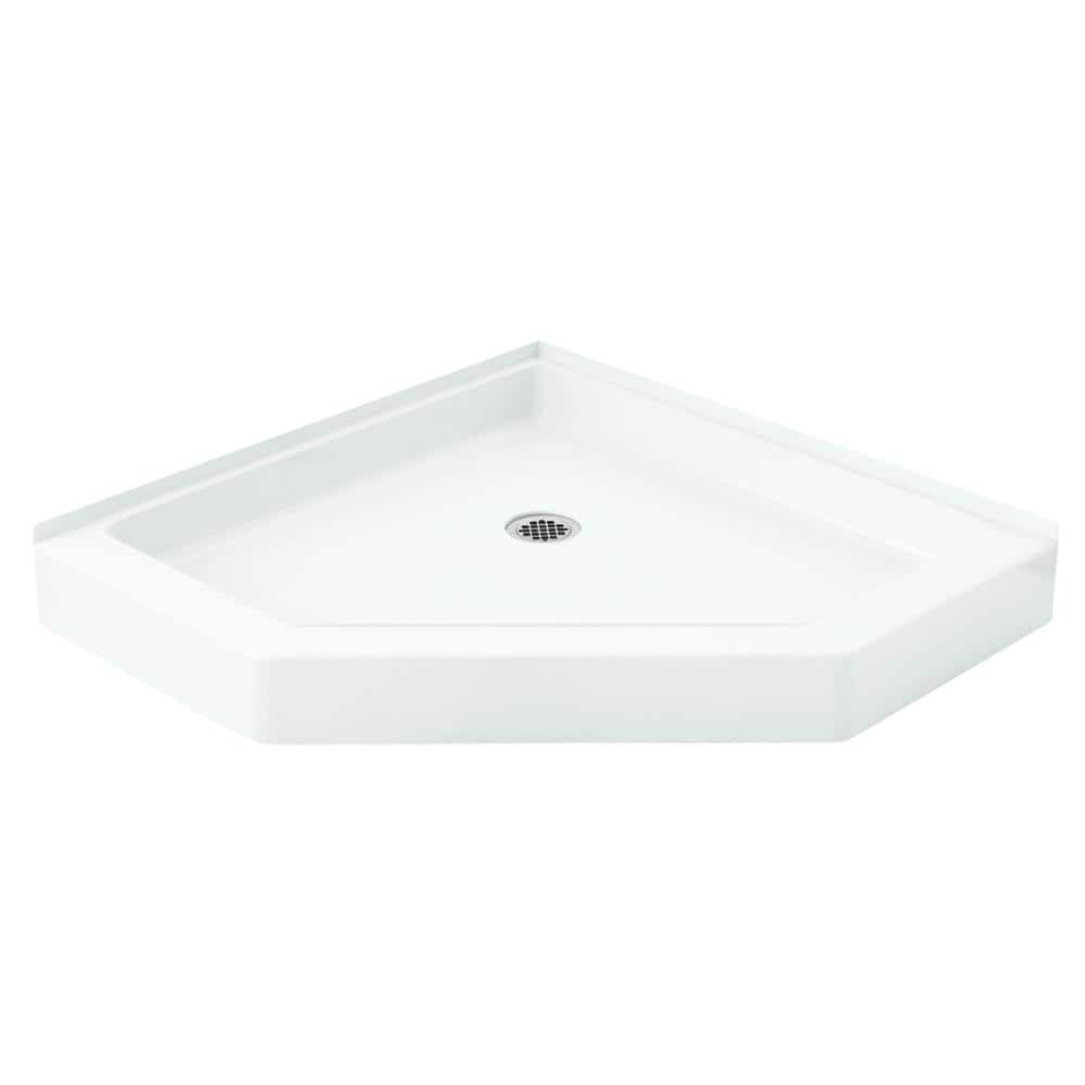 Sterling Intrigue 39 in. L x 39 in. W Single Threshold Corner Shower ...