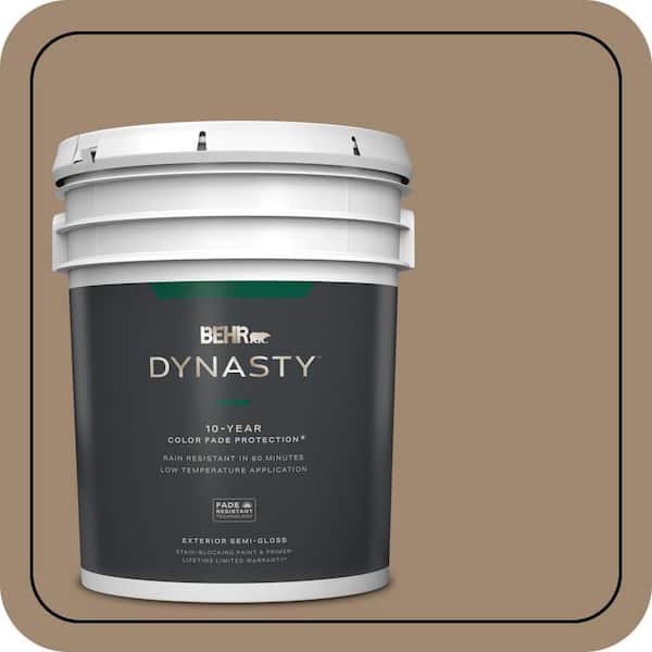 BEHR DYNASTY 5 gal. #700D-5 Toffee Crunch Semi-Gloss Exterior Stain ...
