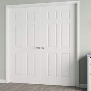 ARK DESIGN 48 in. x 80 in. Universal-Hand 6-Panel Painted Solid Core ...