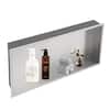 Logmey 25 in. W x 13 in. H x 4 in. D Recessed Bathroom Shower Niche in ...