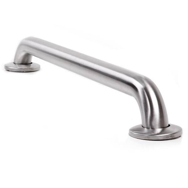 ARISTA 42 in. x 1-1/4 in. Concealed Screw Peened Grab Bar in Brushed Stainless Steel GB-4225-PSS ...
