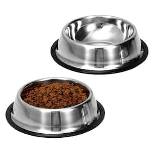 Stainless Steel Dog Bowls Nonslip Rubber Bottom No Spill Insulated for ...