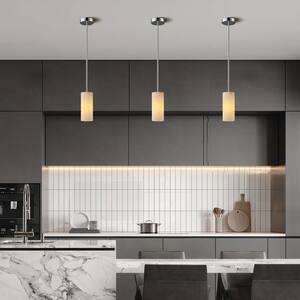 YUYI 1-Light Gold Pendant Light, Conical Natural Alabaster Shade ...