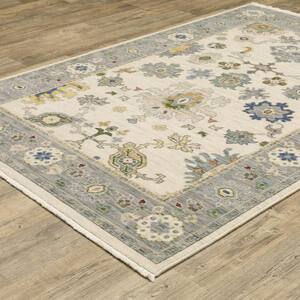 AVERLEY HOME Lavista Ivory/Multi-Colored 2 ft. x 12 ft. Classic Persian ...