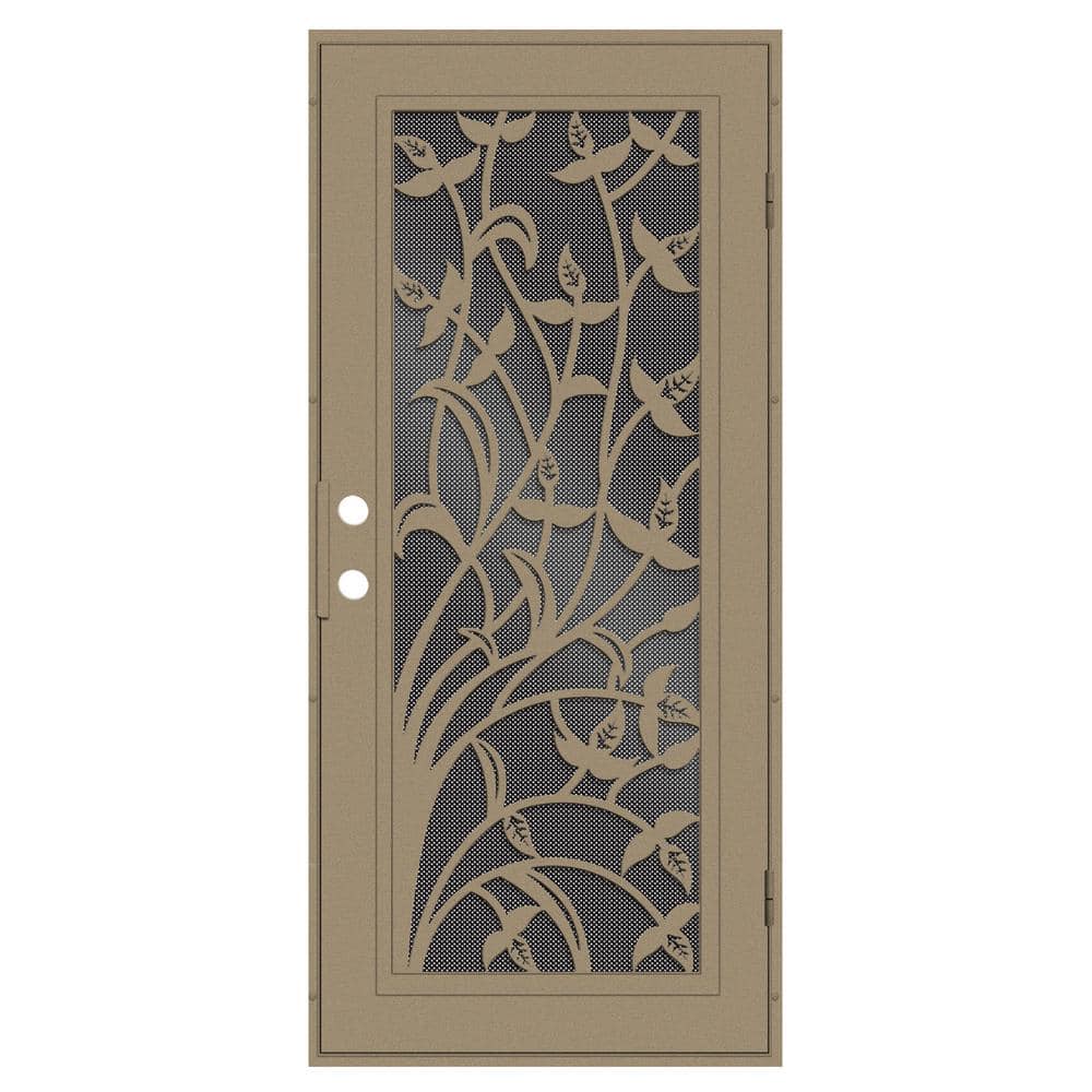 Unique Home Designs Yale 32 in. x 80 in. Left Hand/Outswing Desert Sand ...