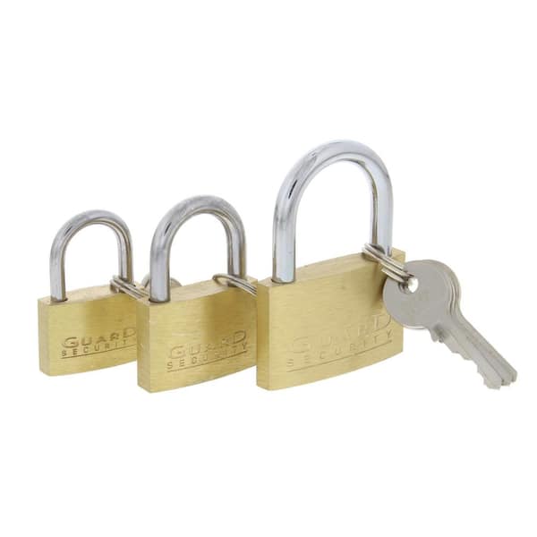 1 in. 1-1/2 in. Brass Rustproof Keyed Padlock (12-Pack) 1620X12 - The ...