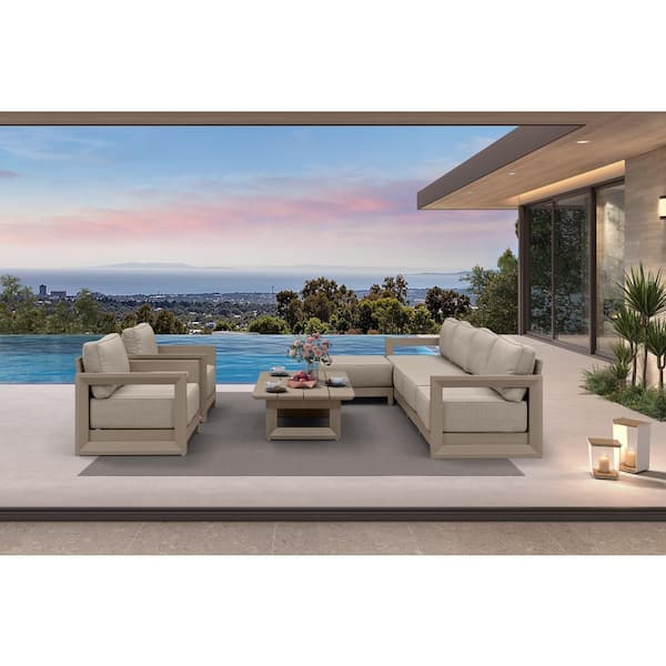 PURPLE LEAF 8 Pieces Patio Conversation Sets All Weather Outdoor Couch ...