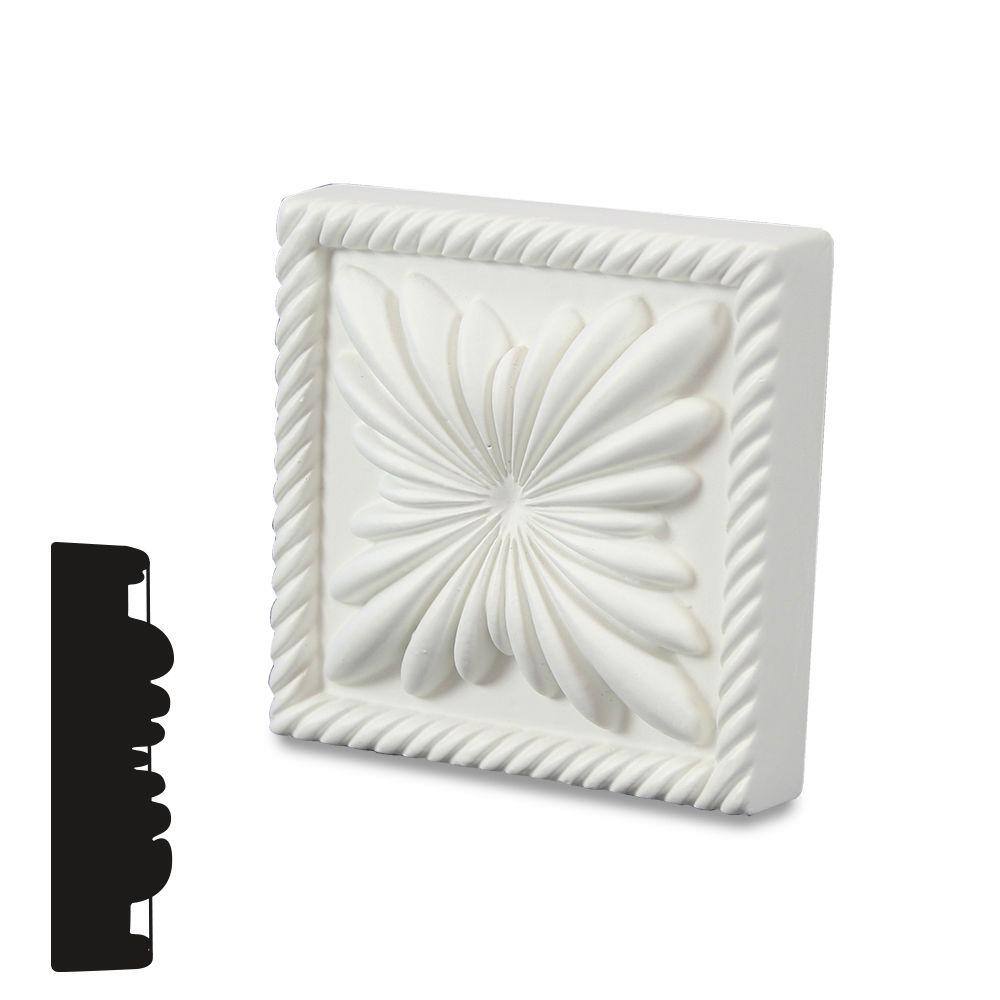 Focal Point 4-5/16 in. x 1-1/8 in. x 4-5/16 in. Polyurethane Rosette ...