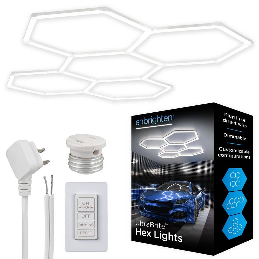 Enbrighten UltraBrite Hex Lights 24-Pack 16.5in./1.45ft. Integrated LED ...