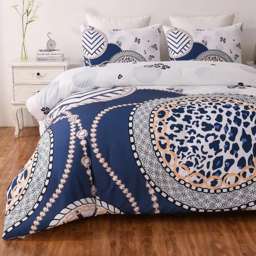 Shatex 3-Piece All Season Bedding Queen Size Comforter Set, Ultra Soft ...