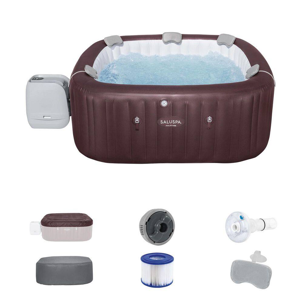 Bestway SaluSpa Maldives 5-7 Person Energy-Efficient HydroJet ...