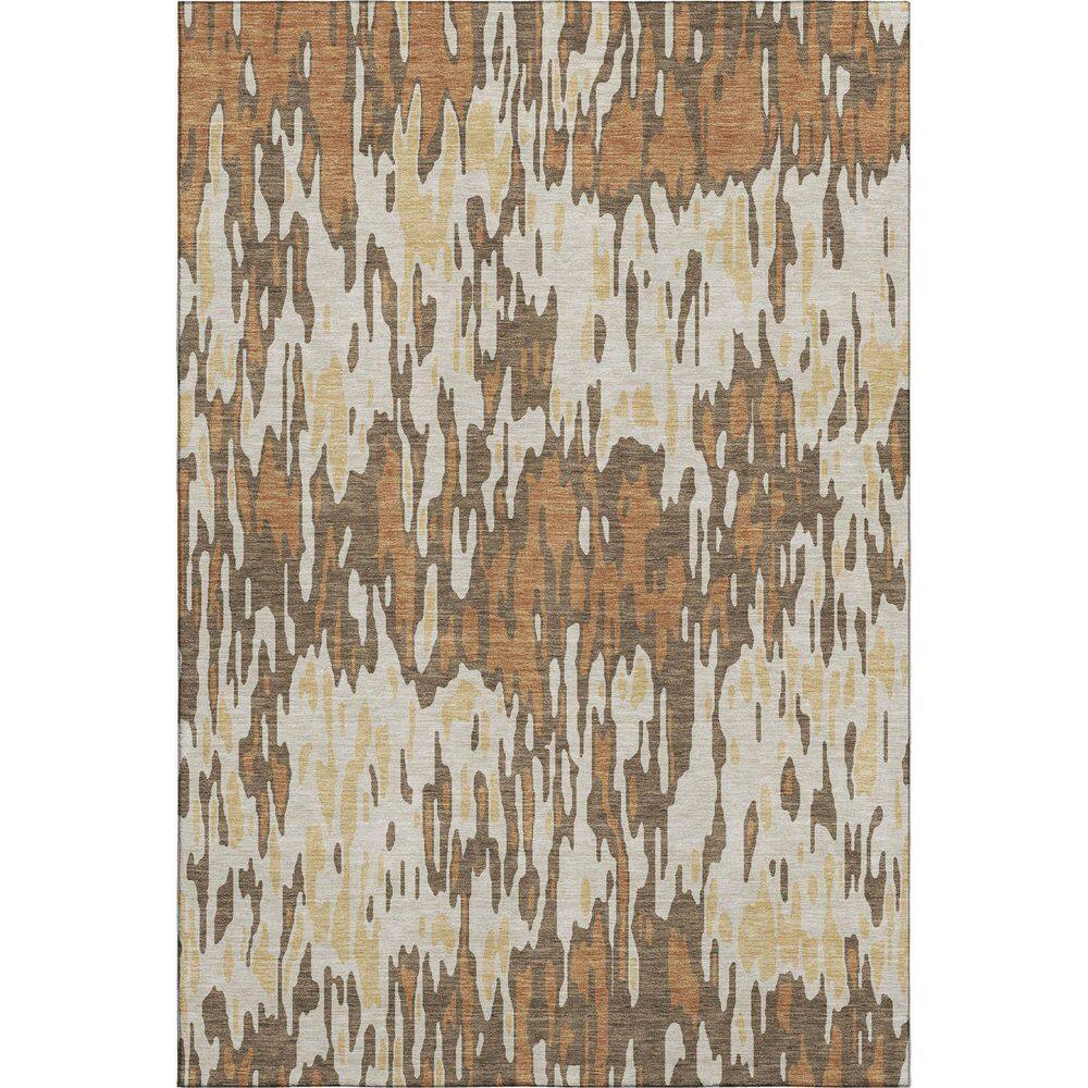Addison Rugs Mayfield Premium Machine Washable Abstract AMF986 Copper ...